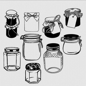 Glass Jars Bundle Digital Files for Instant Download and Use - Etsy