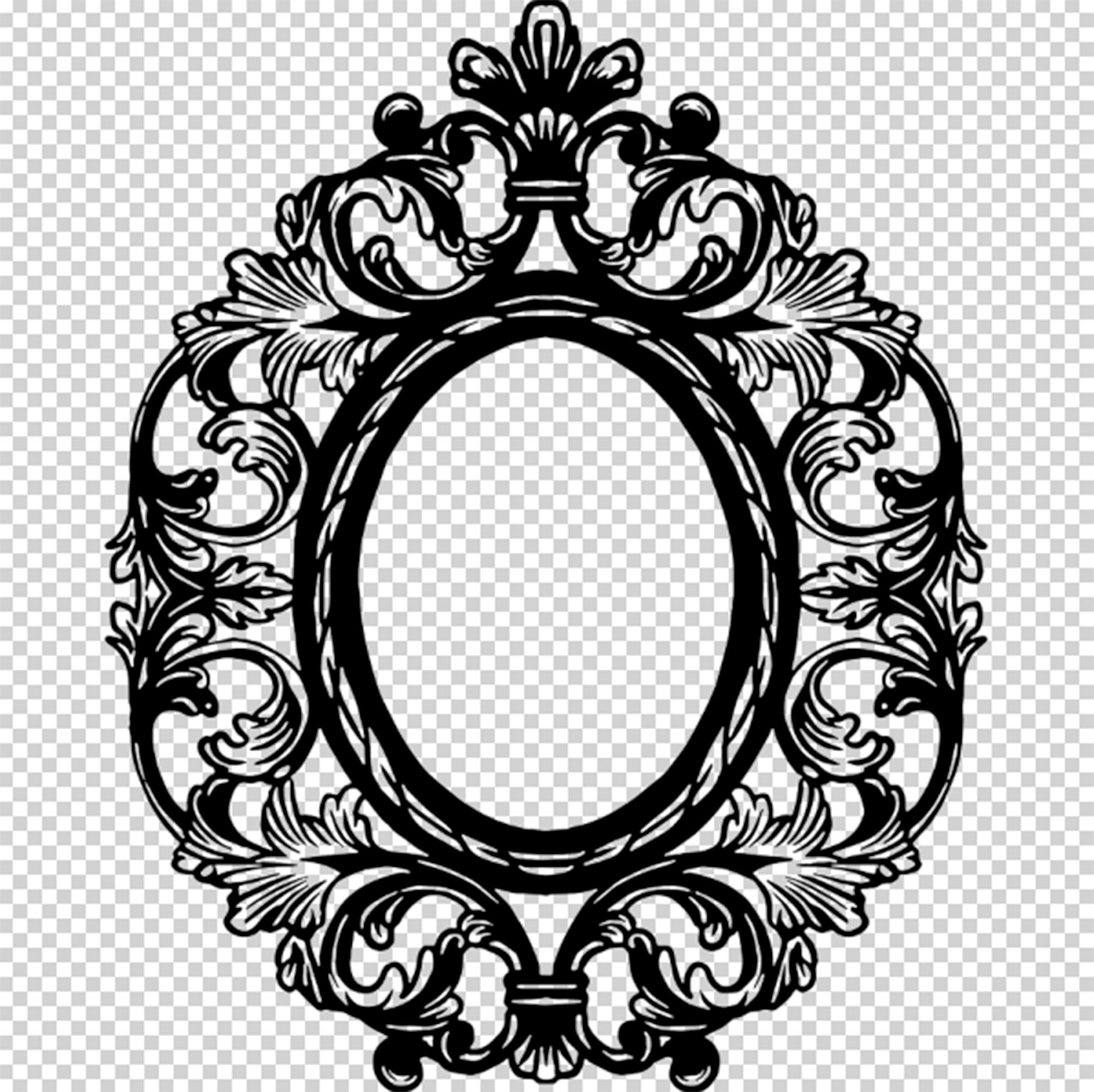 Baroque Frame Svg, Decorative Frame Digital Image, Instant Download ...