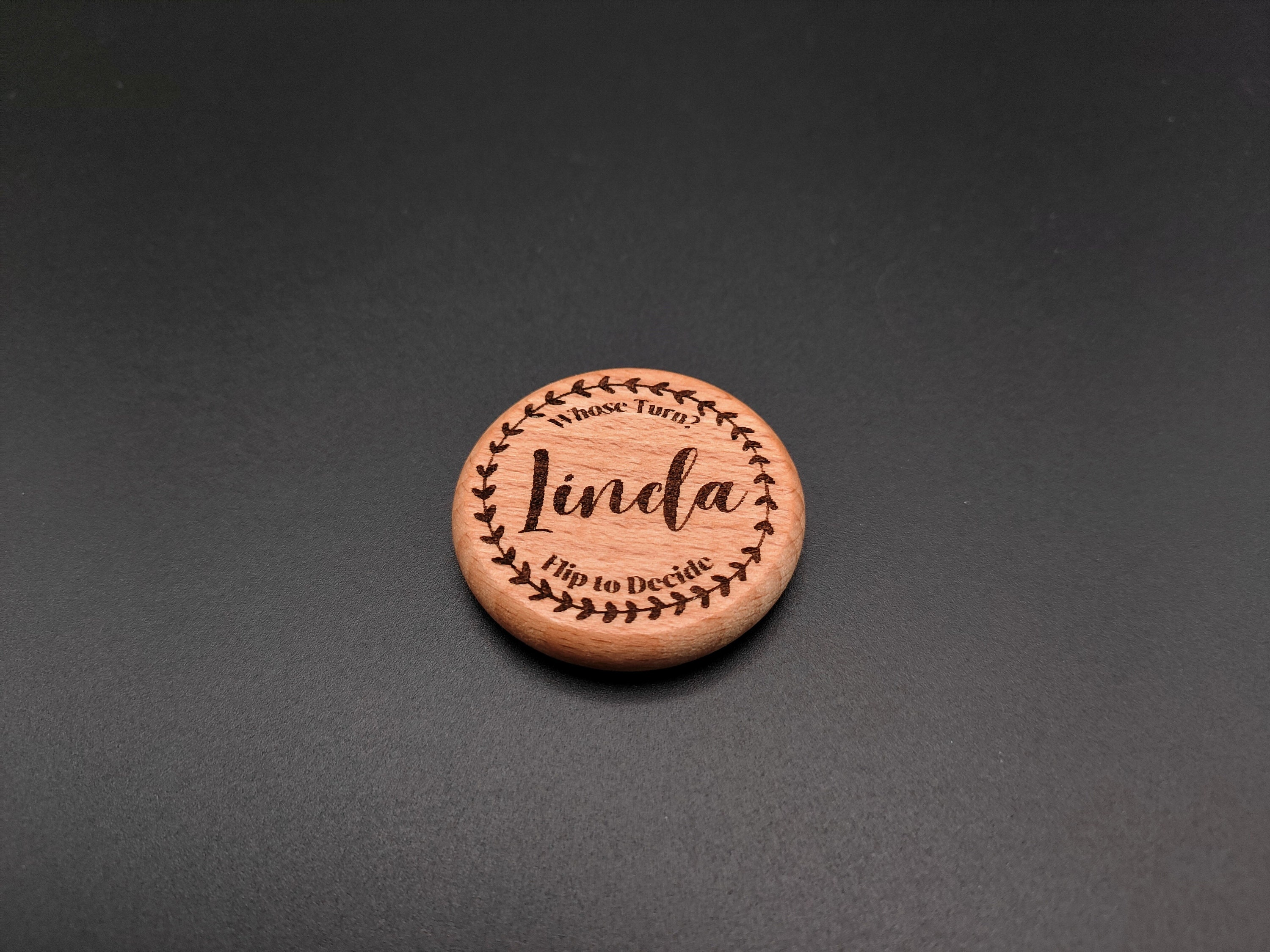 Decision Coin, Personalized Decision Maker Coin, Date Night Wood Coin ...
