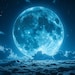 A Super Blue Moon in a Set of 4 Digital Downloads With Beautiful Colors ...