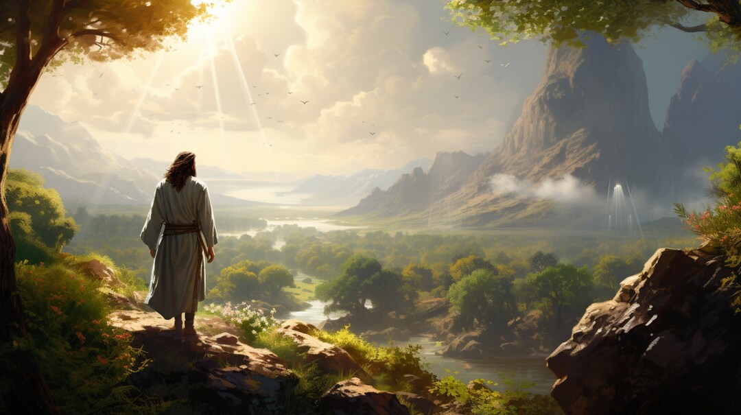 Jesus Waiting for Us in a Set of 3 Digital Downloads With Nice Colors ...