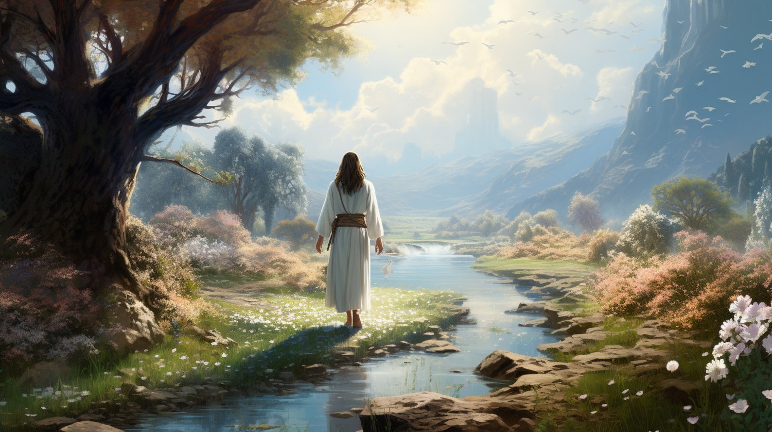 Jesus Waiting for Us in a Set of 3 Digital Downloads With Nice Colors ...