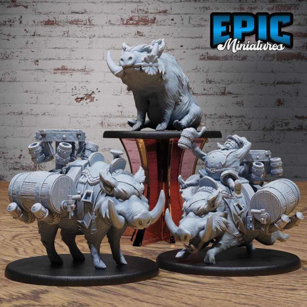 Boar Beer Shop Set / Evil Horned Beast / Wild Animal / Wereboar / Bulky ...