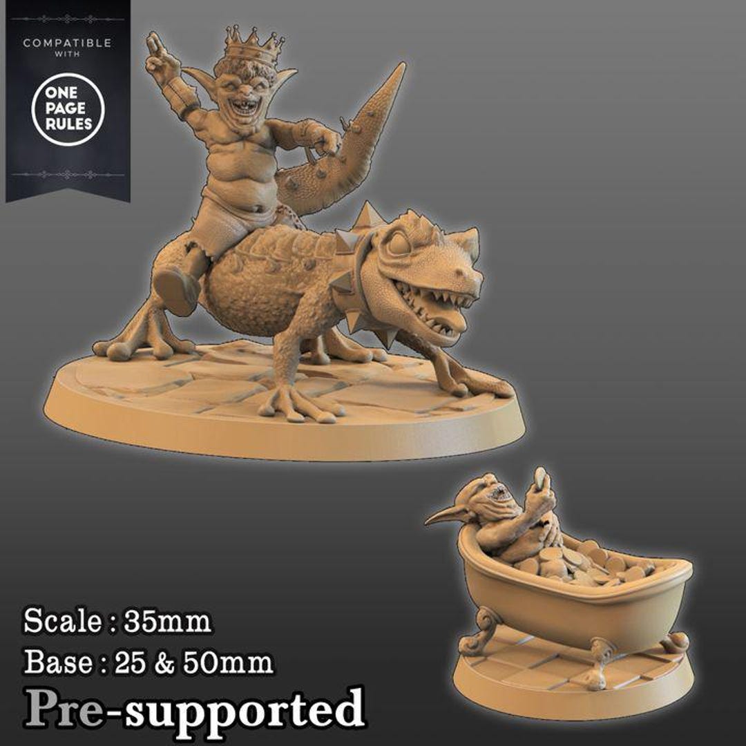 Rich Goblin in Two Versions, the Greedy Goblins Clan, 2 Miniatures - Etsy