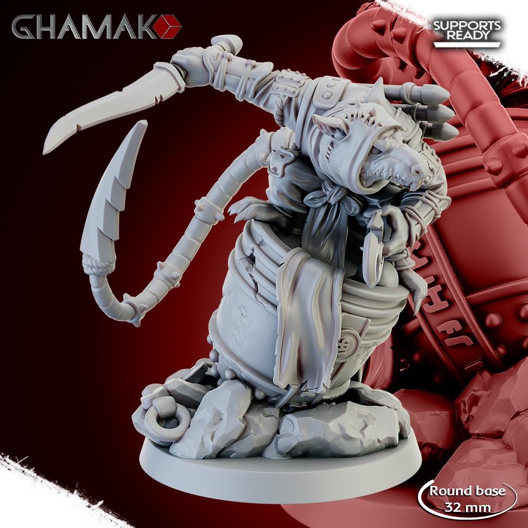 Shogun of Death Miniature by Ghamak - 28mm Scale High-quality Resin ...