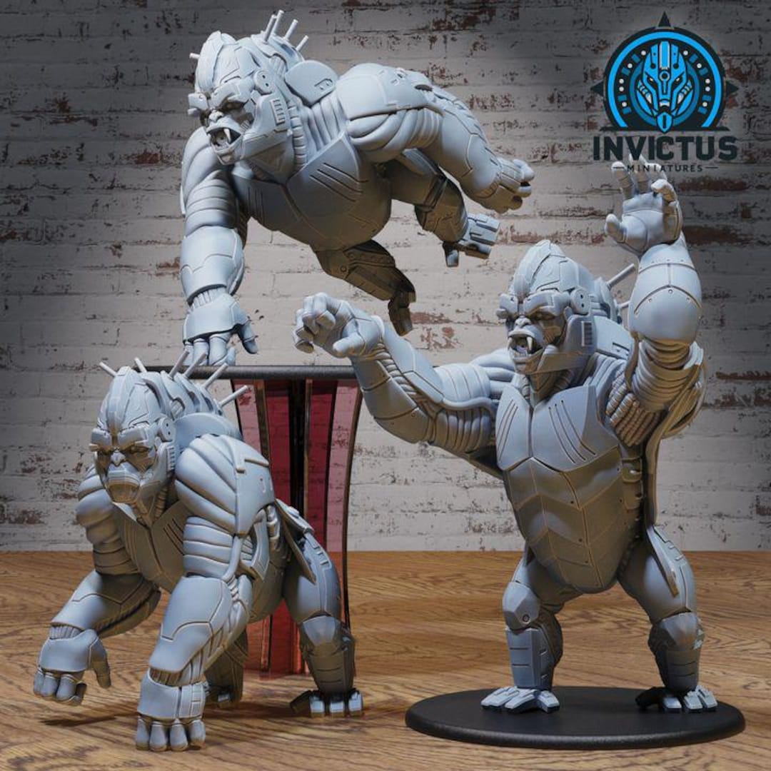 Gorilla Mech Set / Kong Beast Battle Machine / Steel Predator Monkey ...