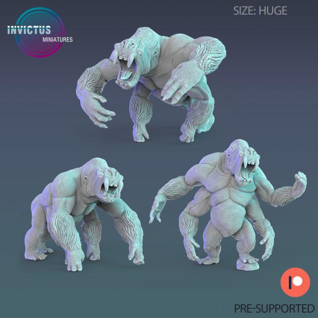 Nuclear Ape Set / Space Gorilla / Kong Beast / Cosmic Predator Monkey ...