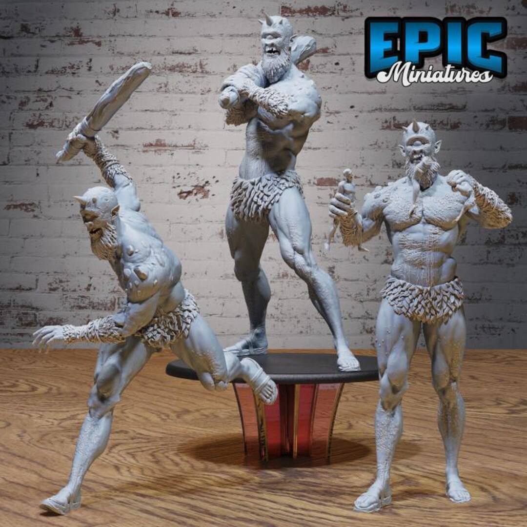 Cyclops Devourer Set / One Eyed Creature / Evil Giant Fighter / Ancient ...