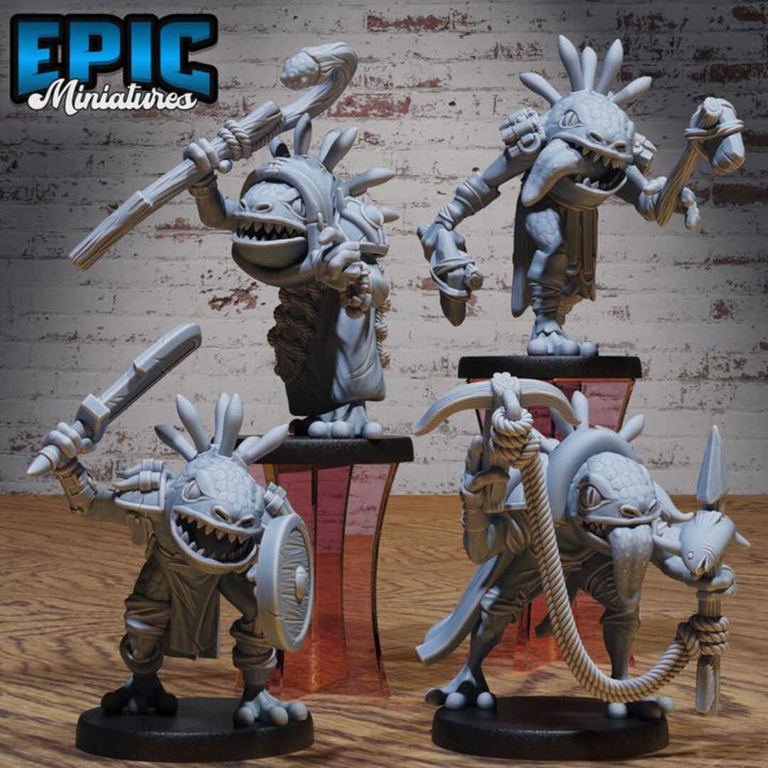 River Folk Set Fishfolk Warrior Men-fish Tribe Fighter Sahuagin ...