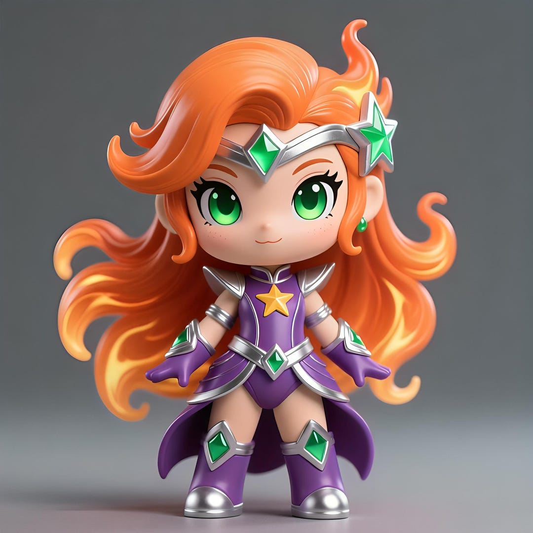 Starfire Chibi STL File / 3D Printable Model / Collectible Fan Art ...