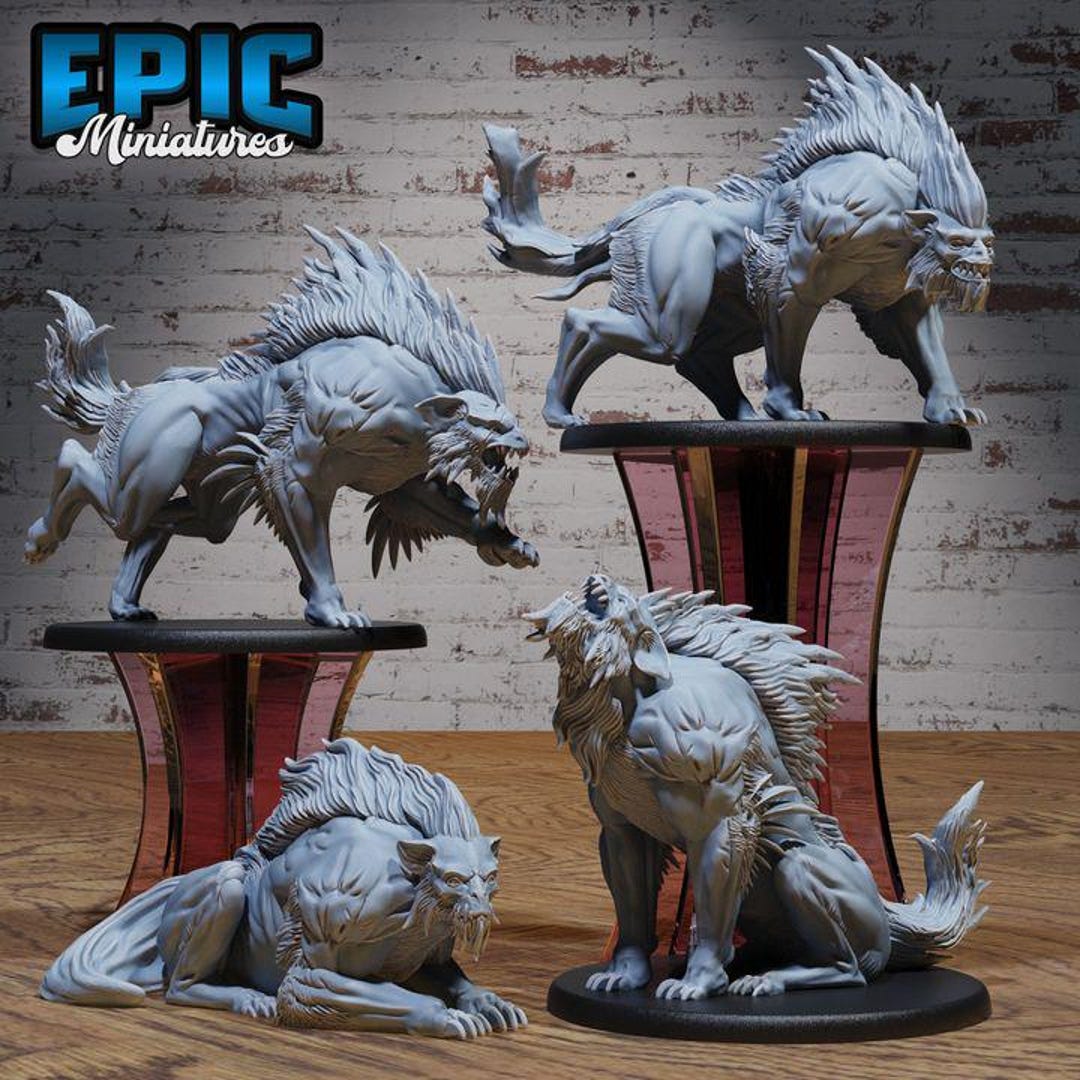 Warg Beast Set / Dire Wolf / Wild Animal Creature / Evil Predator ...