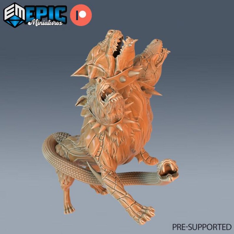 Cerberus Hell Spawn Set / Three Headed Hellhound & Demon Minion / Hades ...