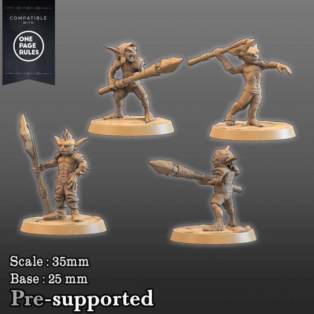 Lancer Goblins, the Greedy Goblins Clan 4 Miniatures - Etsy
