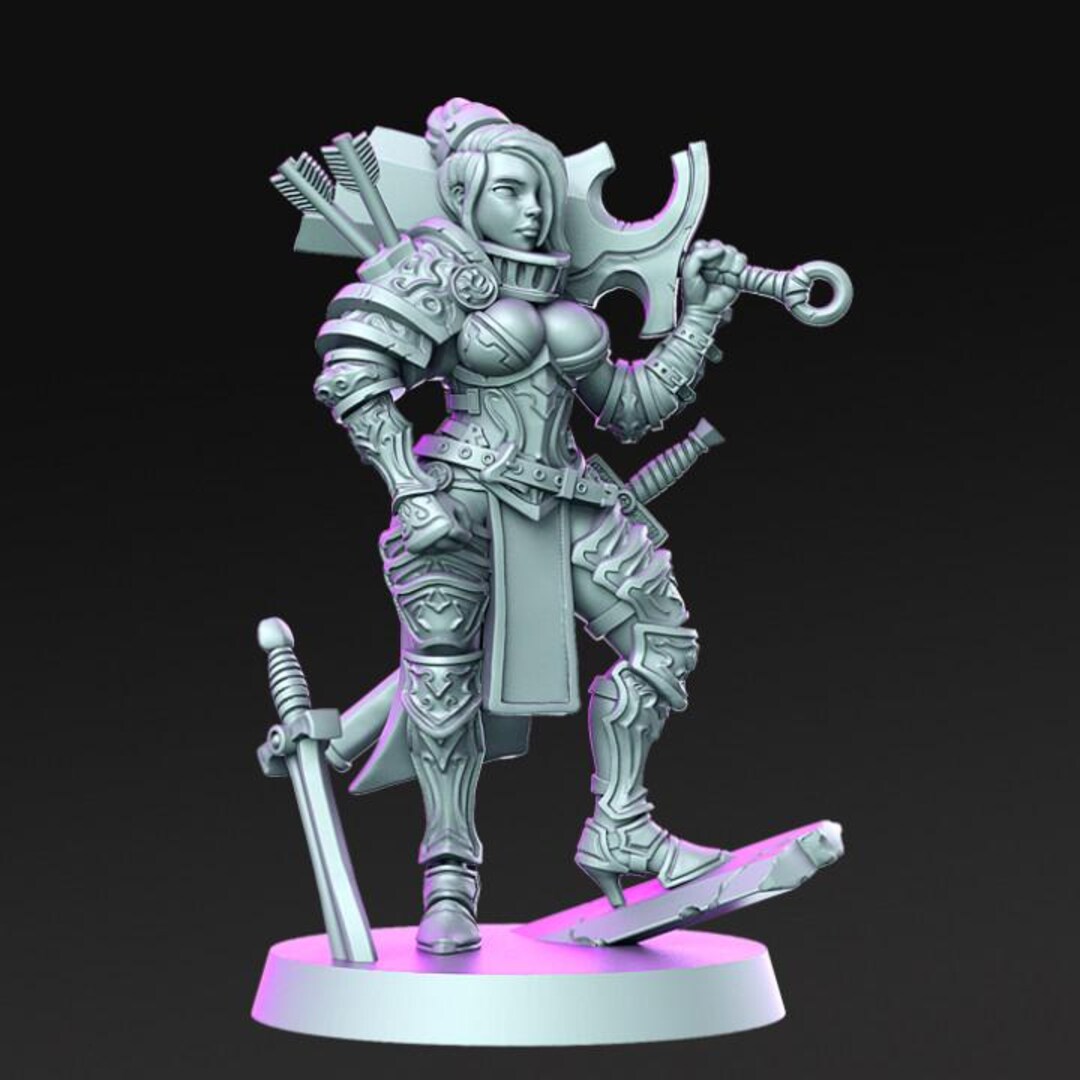 Rose Female Soldier 32mm Dnd - Etsy