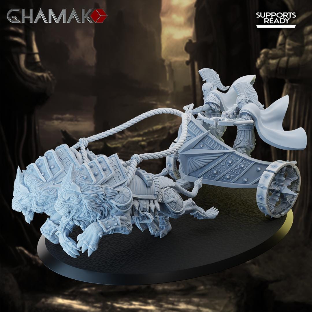 28mm Spartans Chariot Model by Ghamak - High Quality Resin Miniature ...