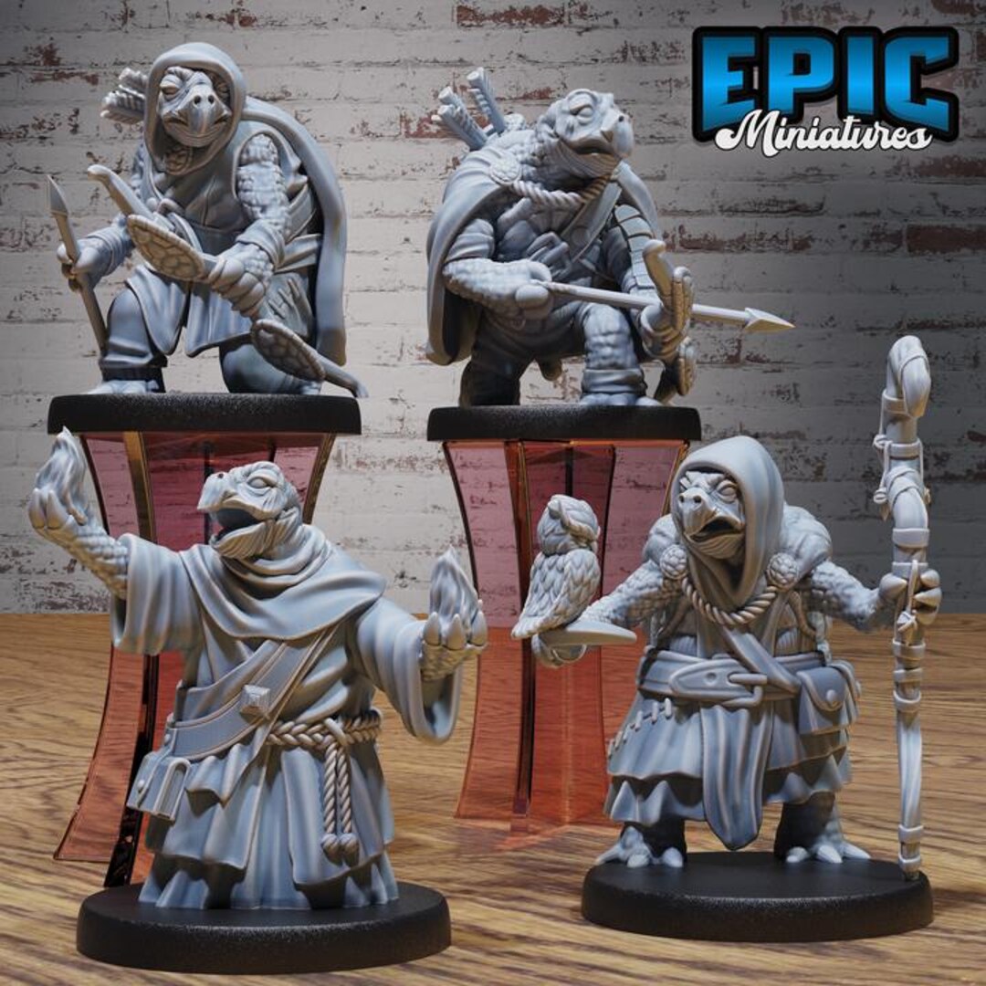 Turtle Folk Tribe Set / Tortoise Fighter / Aqua Villager / Male Water ...