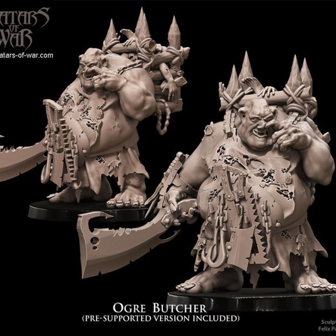 Ogre Butcher - Avatars of War- 3dprint - Etsy