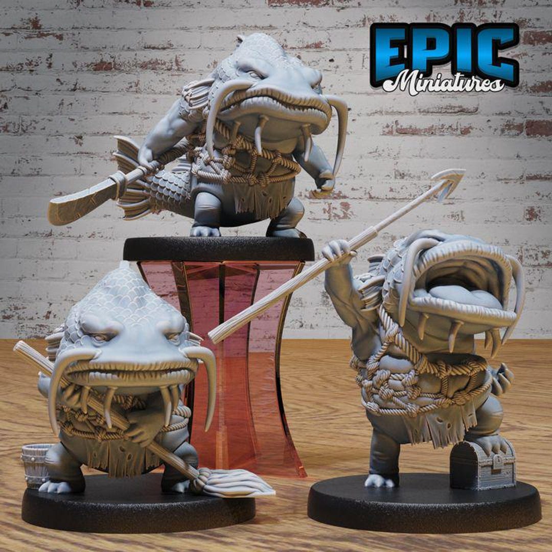 Catfish Folk Set / Fish Tribe Warrior / Underwater Fighter / Sea ...