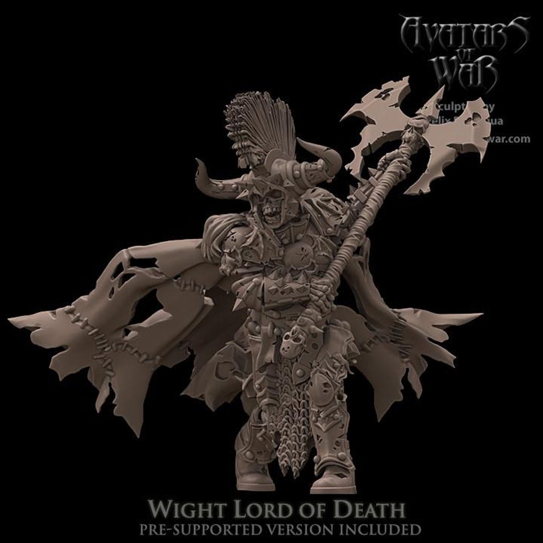 Wight Lord - Avatars of War- 3dprint -3D Printed Skeleton Warriors ...