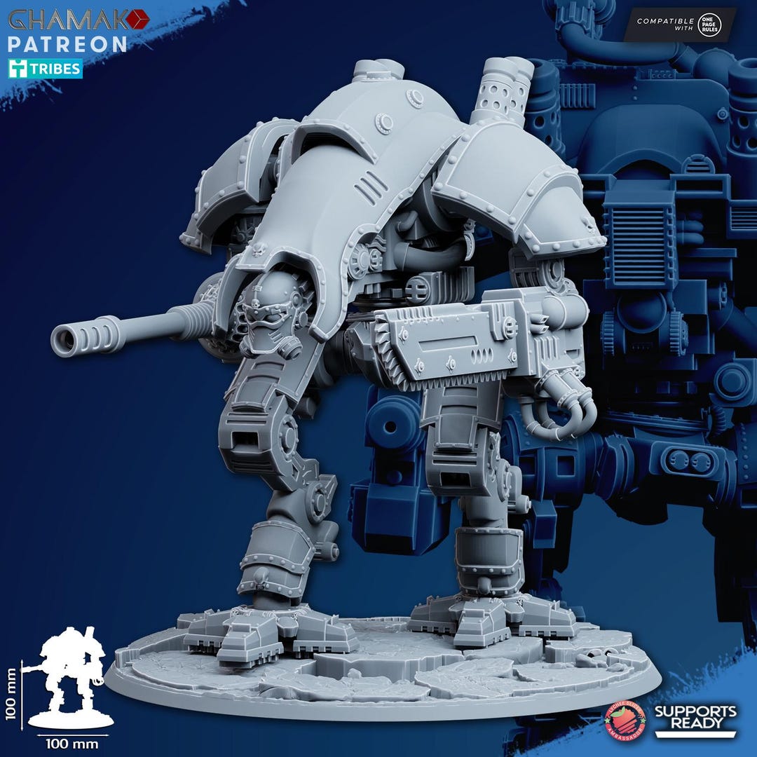 28mm Titan Bellatorius Miniature by Ghamak - Unassembled High Quality ...