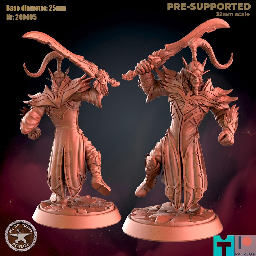 Blood Elf Theron - 2 Poses to Choose - Wow - Etsy