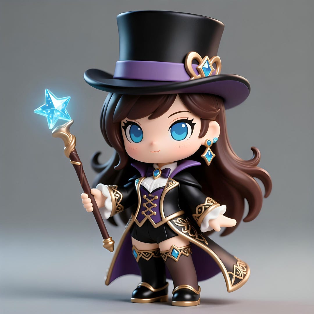 Zatanna Chibi STL File / 3D Print Model / Collectible Fan Art Statue ...