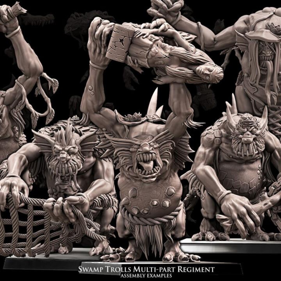 Swamp Trolls Multi-part - Avatars of War- 3dprint - Etsy