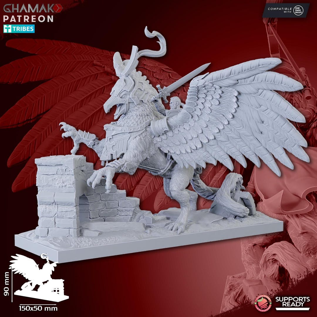 Duke on Gryphon 28mm High Quality Resin Fantasy Miniature by Ghamak ...