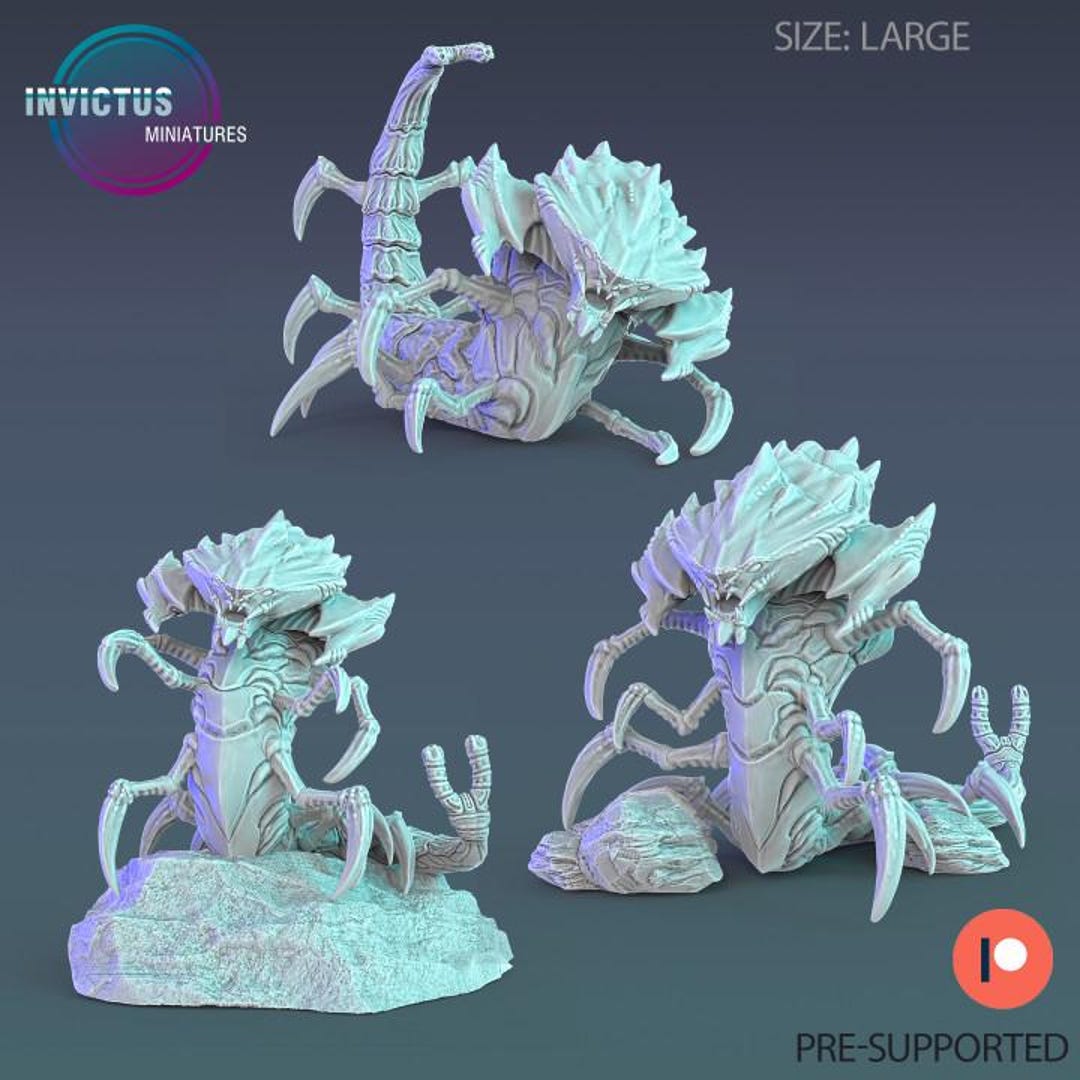 Atomic Centipede Set / Space Crawler / Insectoid Beast / Cosmic ...