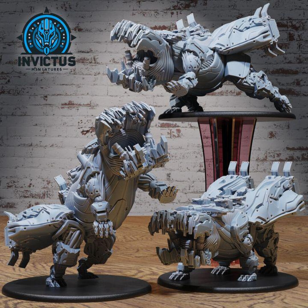 Robo Hippo Set / Cyber Hippopotamus / Steampunk Robot / Mecha Animal ...