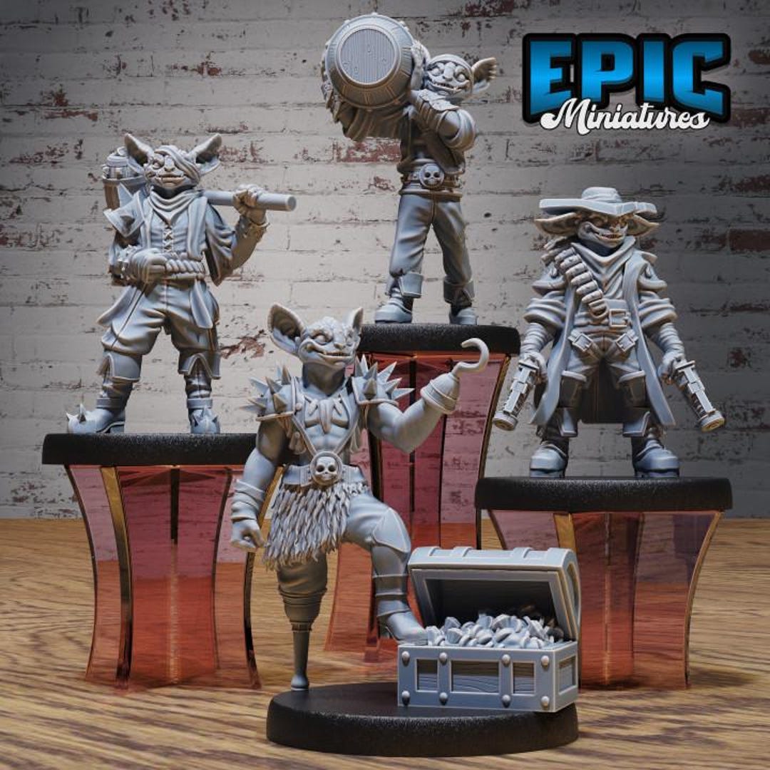 Kobold Pirate Set / Draconic Lizard Corsair / Water Bandit / Ship ...