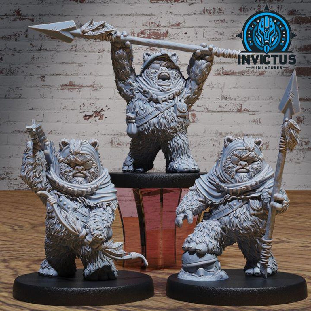 Wild Teddy Alien Miniatures Set - 28mm Cosmic Wars Army With Galactic ...