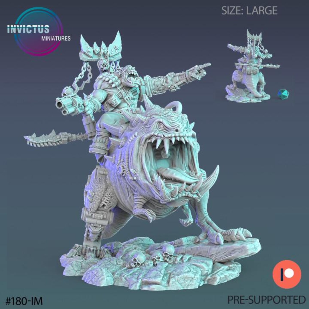 Orc Beast Rider / Warship Soldier / Space Warrior / Alien Cavalry ...