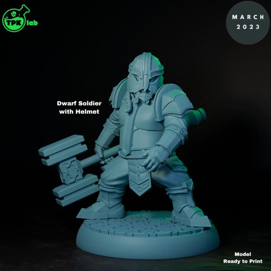 Dwarf Soldier With Helmet (2)(female) - Etsy