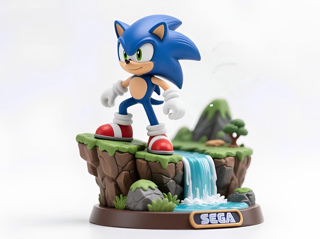 Sonic STL File / 3D Print Model / Collectible Fan Art Statue / Digital ...