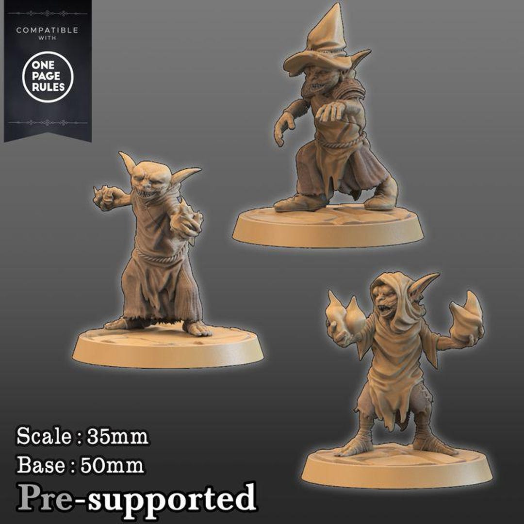 Goblin Mages, the Greedy Goblins Clan 3 Miniatures - Etsy