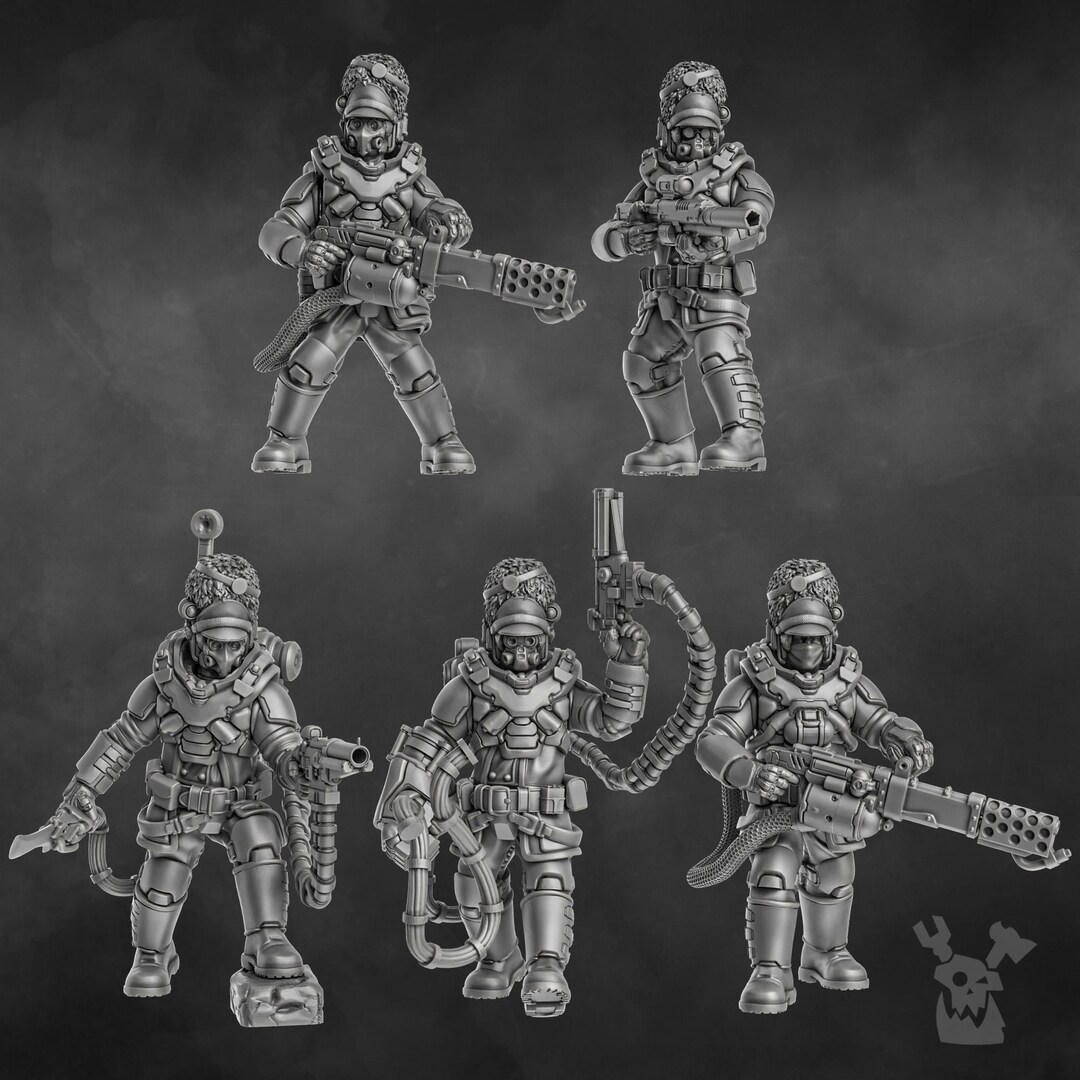 Steamguard Stormtroopers Squad Build-kit - 28mm Scale High-quality ...