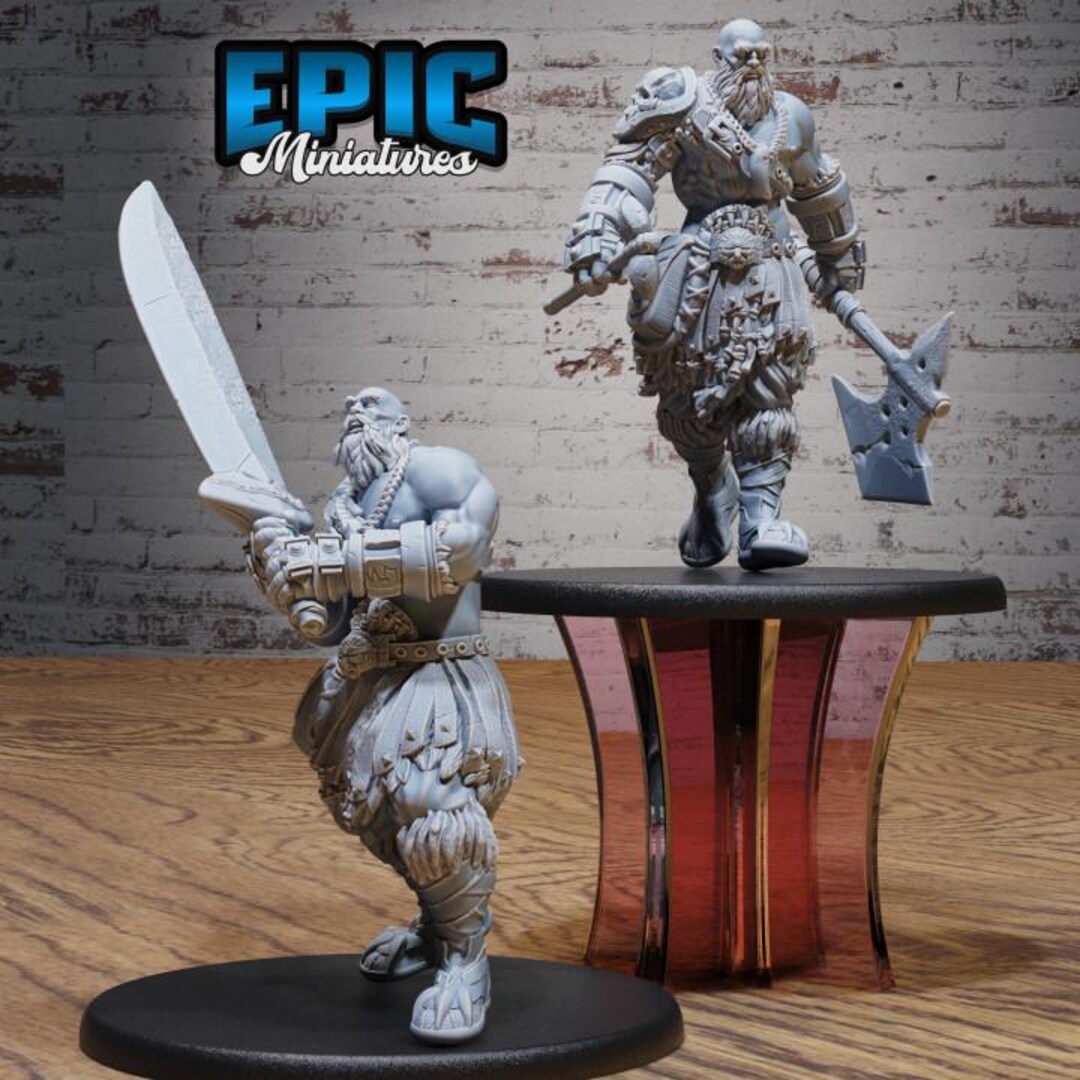 Half-giant Barbarian Sword & Ax Team / Arctic Warrior / Frozen Guard ...