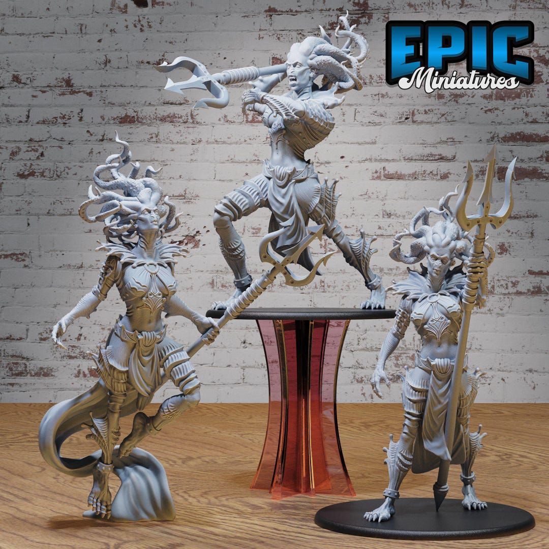 Sea Titan Tethys Set / Ocean Goddess / Water Deity / Majestic Aqua ...