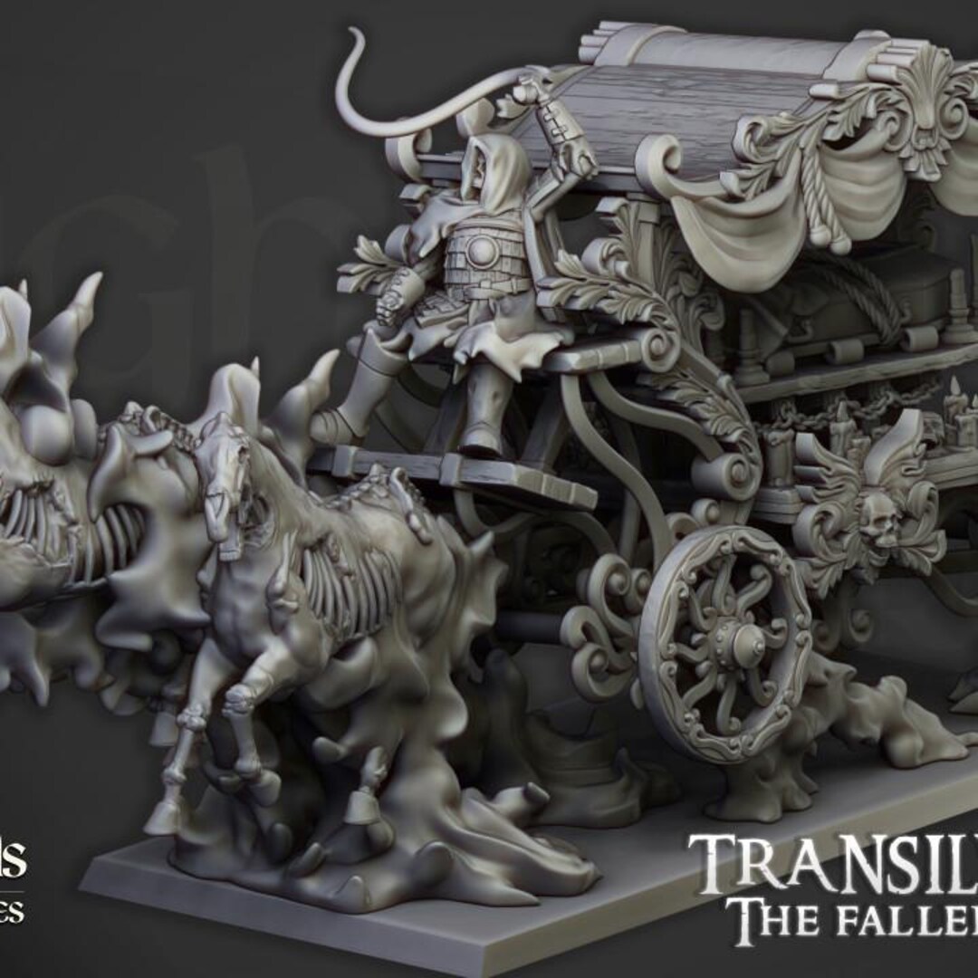 Highlands Undead Boyar Chariot Miniature – Fantasy Wargaming Model ...