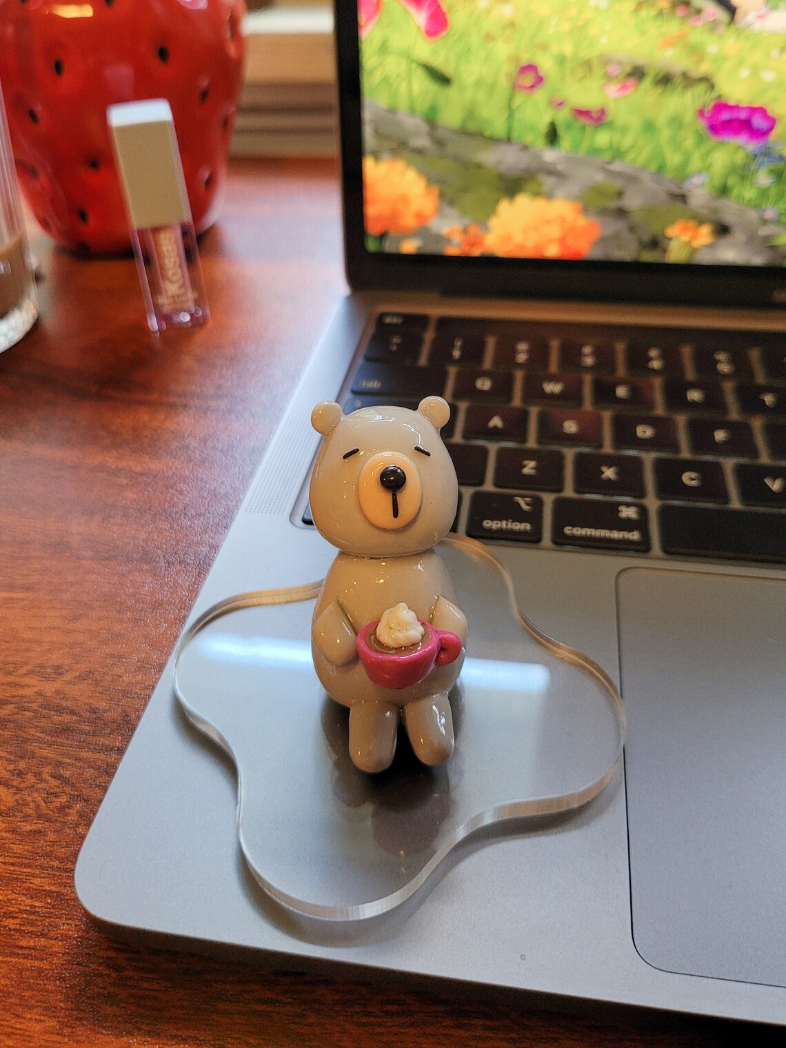 Grey Cafe Bear Desk Friend - Etsy
