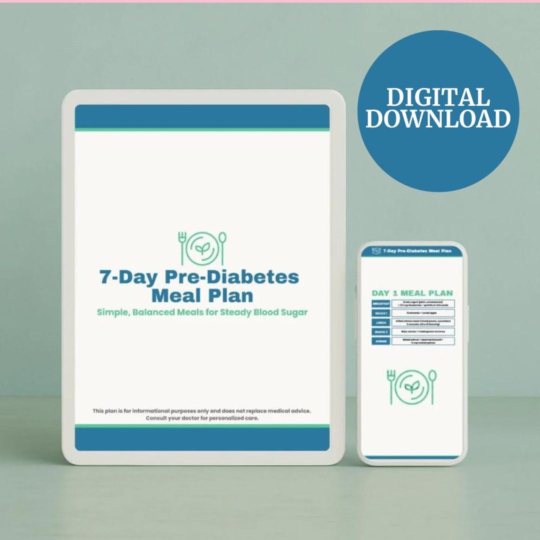 Pre Diabetes Diet PDF, Diabetic Meal Planner, Diabetes Grocery List ...