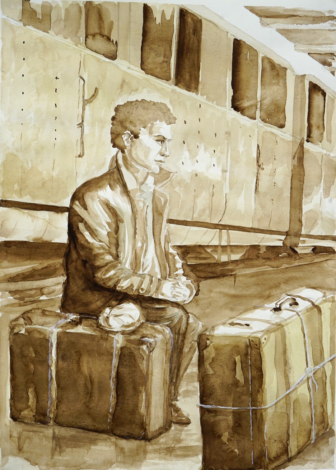 EMIGRATION: Original Watercolor Painting - Original Watercolor Painting ...