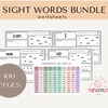 Sight Words Worksheet Bundle | 100 Pages Sight Words Activity | Prek ...