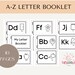 Printable Alphabet Booklet | Kindergarten Letter Booklet | Preschool ...