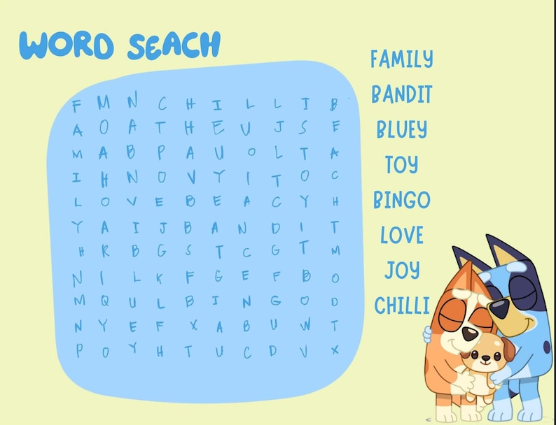 Bluey Activity Book Bluey Worksheets Bluey BLUEY Preschool Worksheets ...