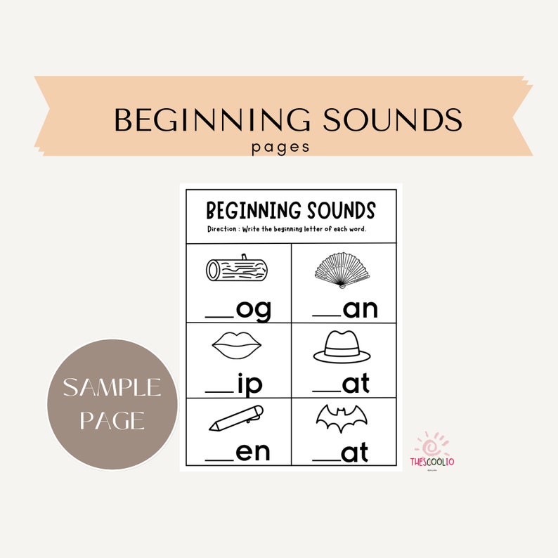 Printable Beginning Sounds Worksheet | Kindergarten Beginning Sounds ...