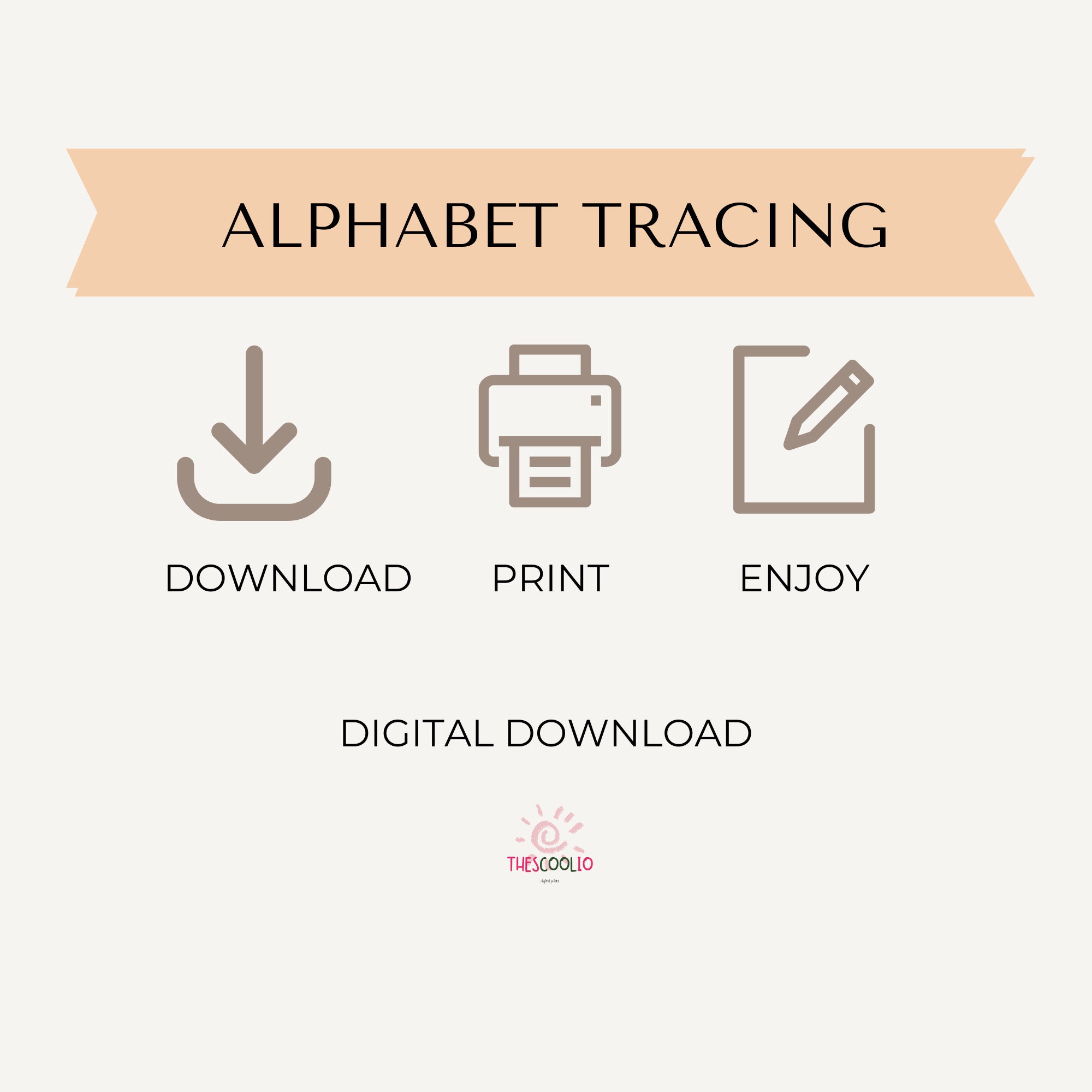 Printable Alphabet Tracing Worksheets | Lowercase and Uppercase Letters ...
