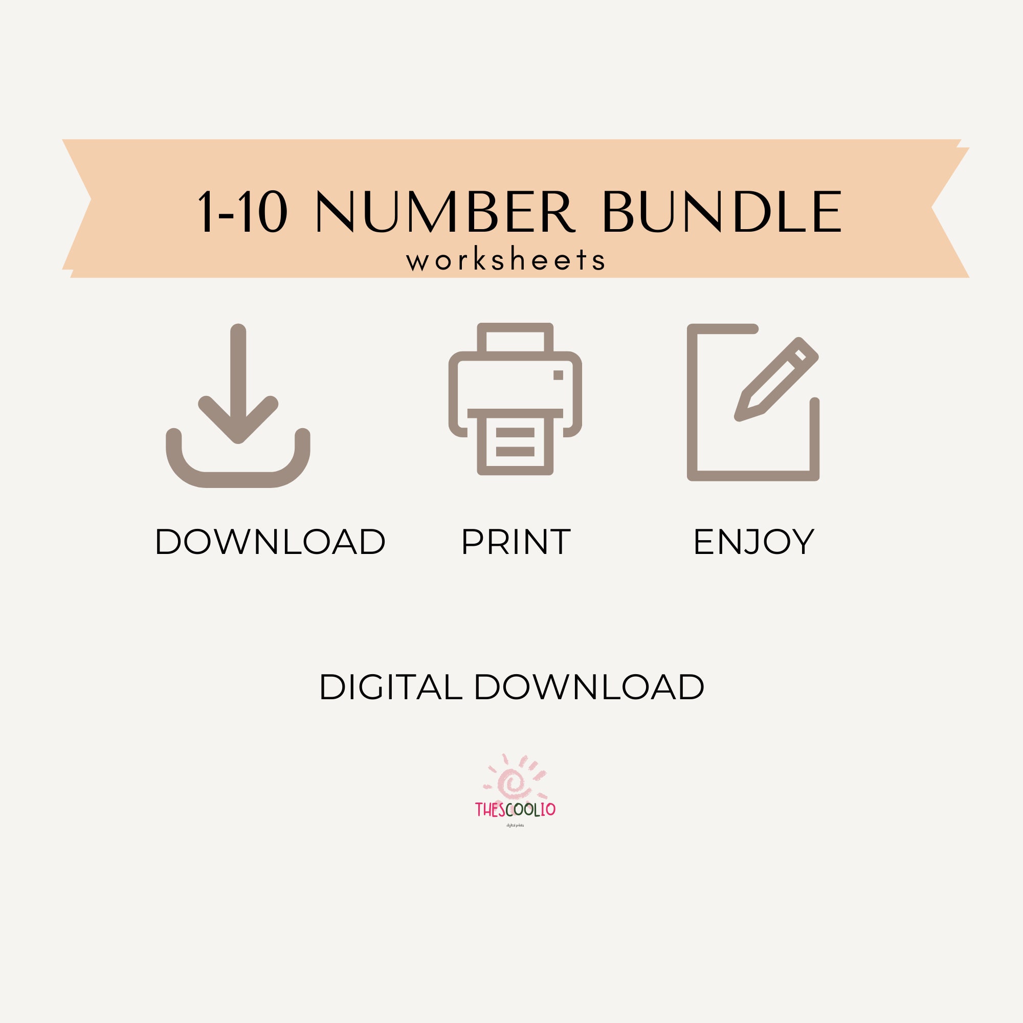 Number Book | 1-10 Number Worksheets | Homeschool Math | Kindergarten ...