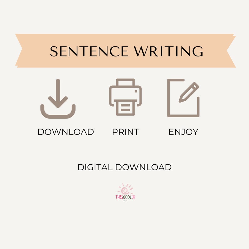 Printable Sentence Writing Practice Worksheets Develop Language Skills ...